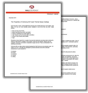 Colmonoy® News - Properties of Colmonoy® 88 Fused Thermal Spray Coatings