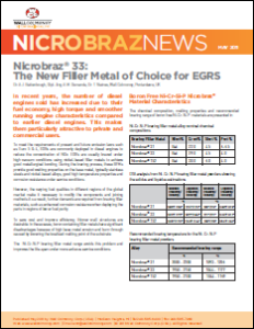 Nicrobraz® News - Nicrobraz® 33: The New Filler Metal of Choice for EGRS